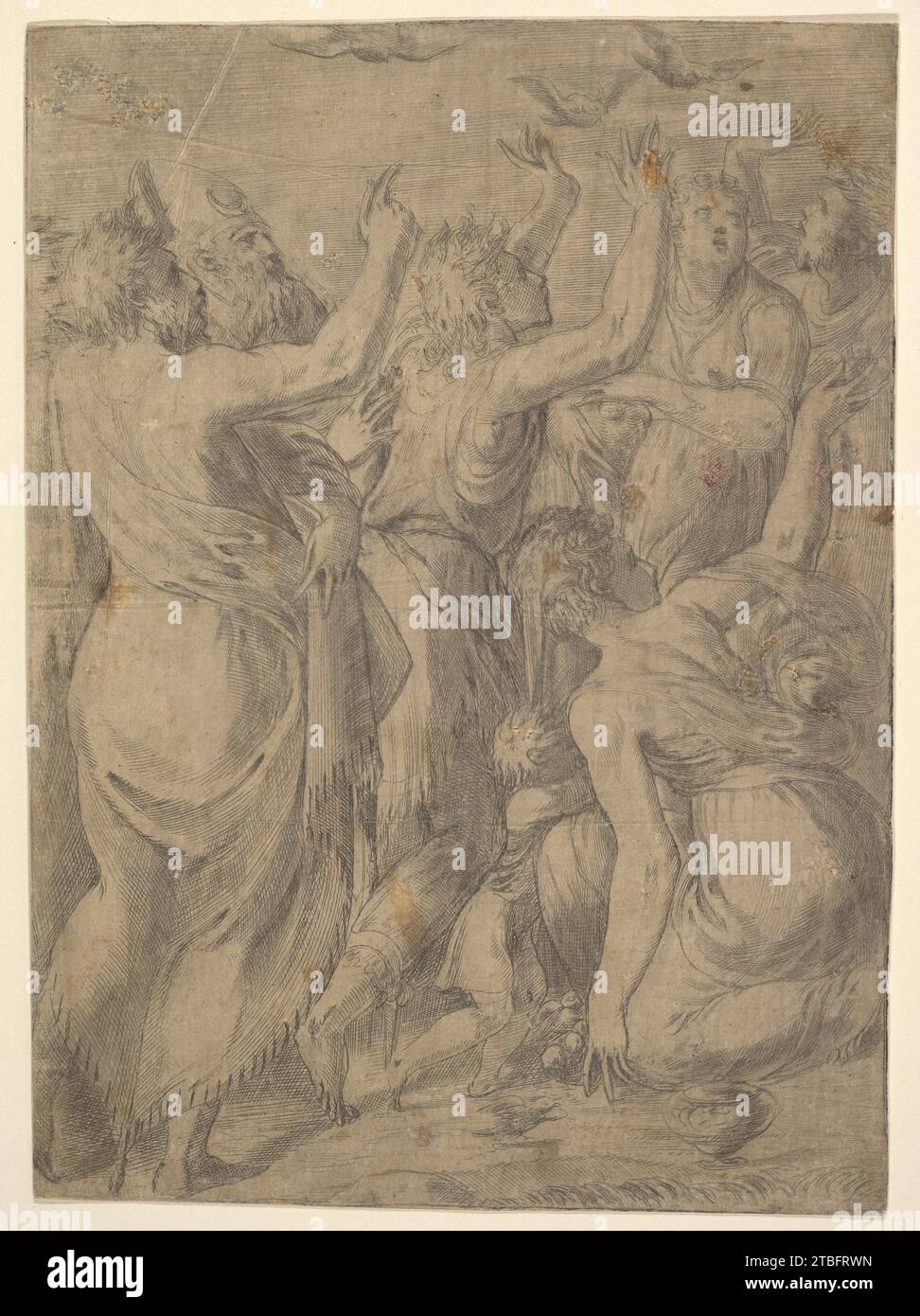 Moses showing the quails to the Israelites (the miracle of the quails ...