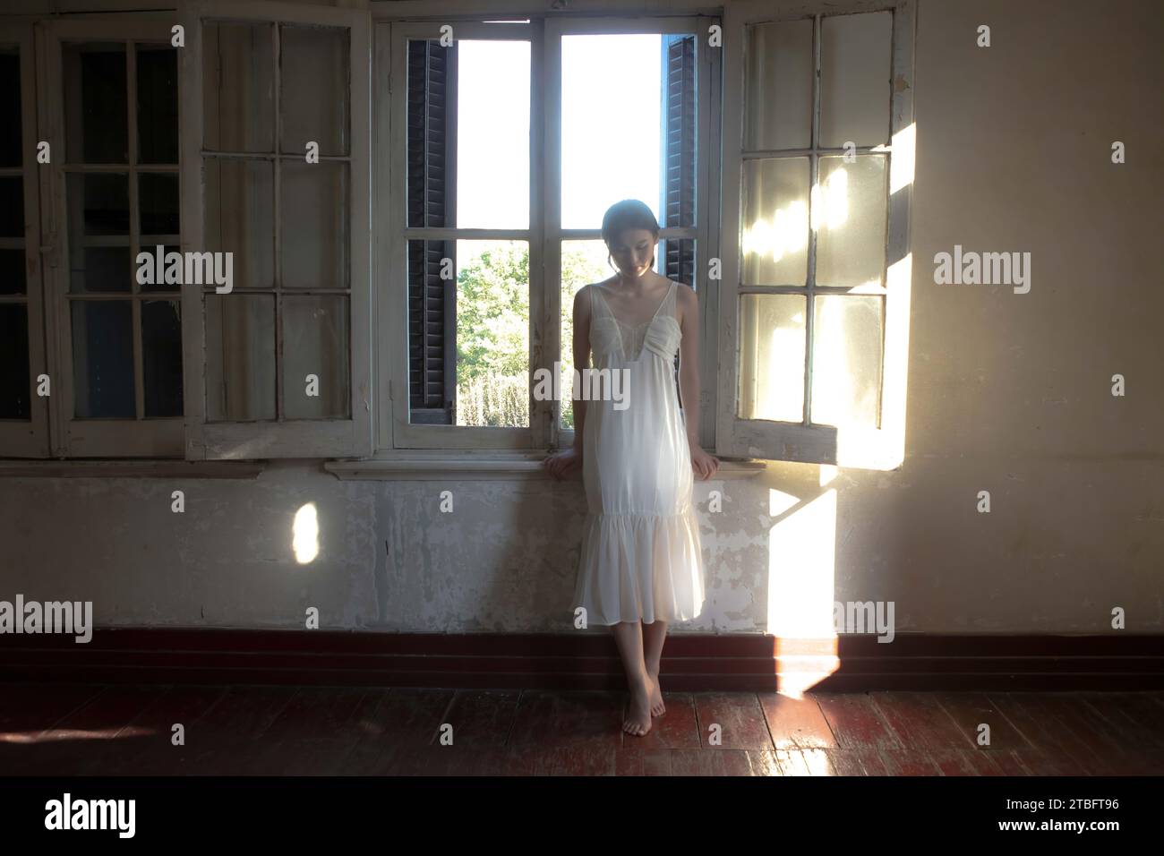 Woman with depressed mood, home alone Stock Photo - Alamy