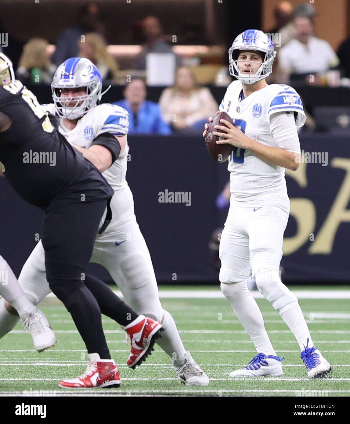 New Orleans, USA. 03rd Dec, 2023. Detroit Lions quarterback Jared Goff ...
