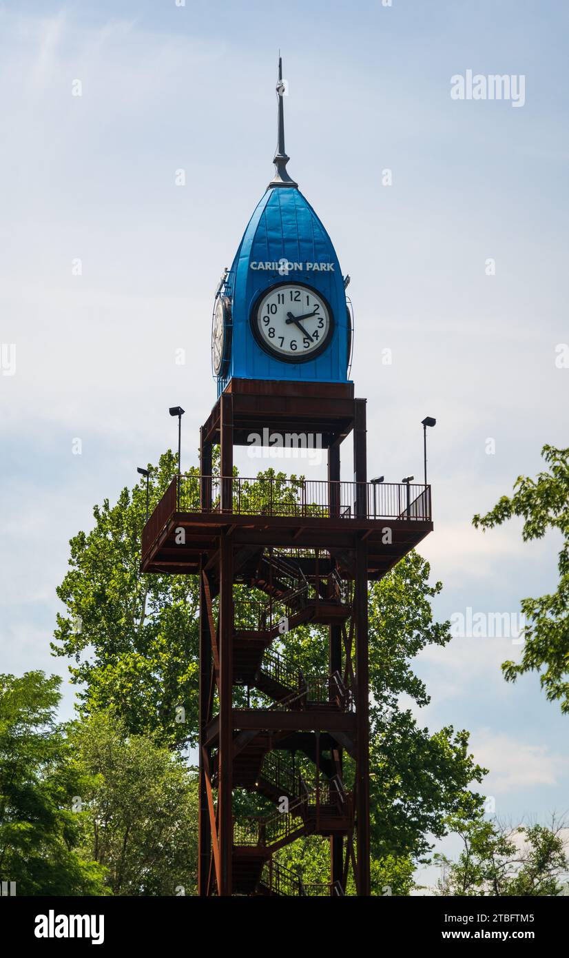 The Clock Tower at Carillon Historical Park, Museum in Dayton, Ohio ...