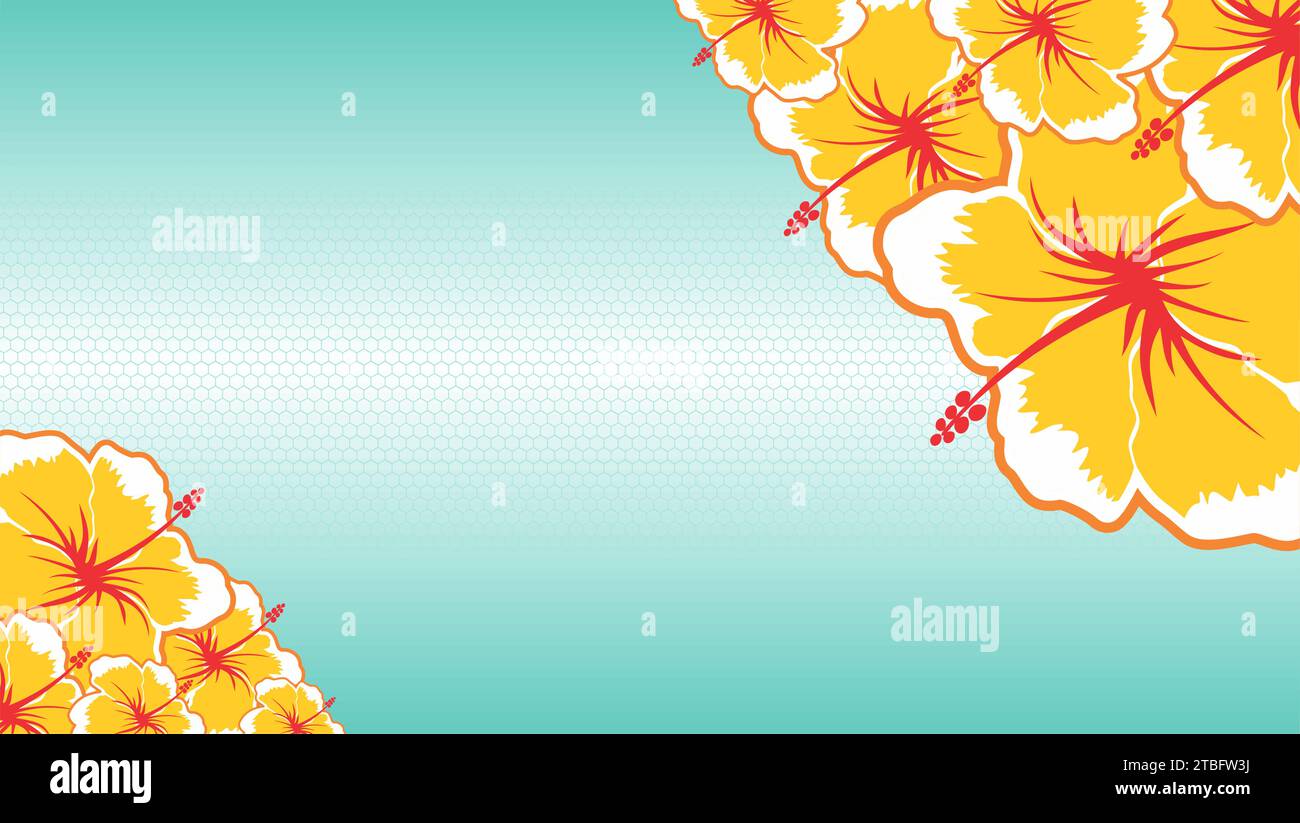 tropical hawaiian colorful background banner illustration in vector ...