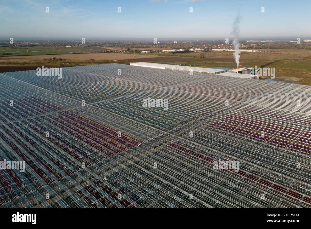 Aerial view of Bridge Farm Group in Spalding, Lincolnshire, where a new ...