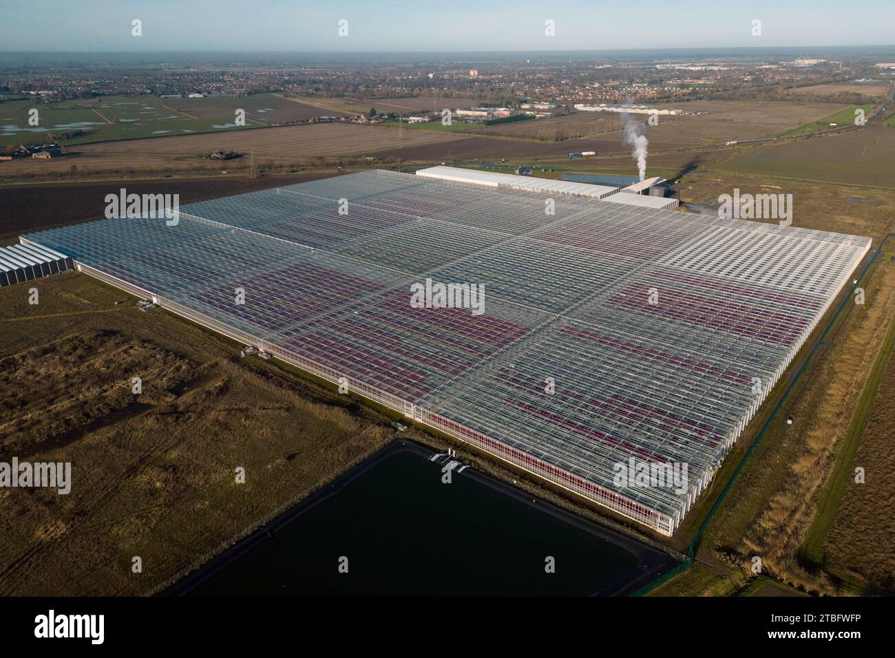 Aerial view of Bridge Farm Group in Spalding, Lincolnshire, where a new ...