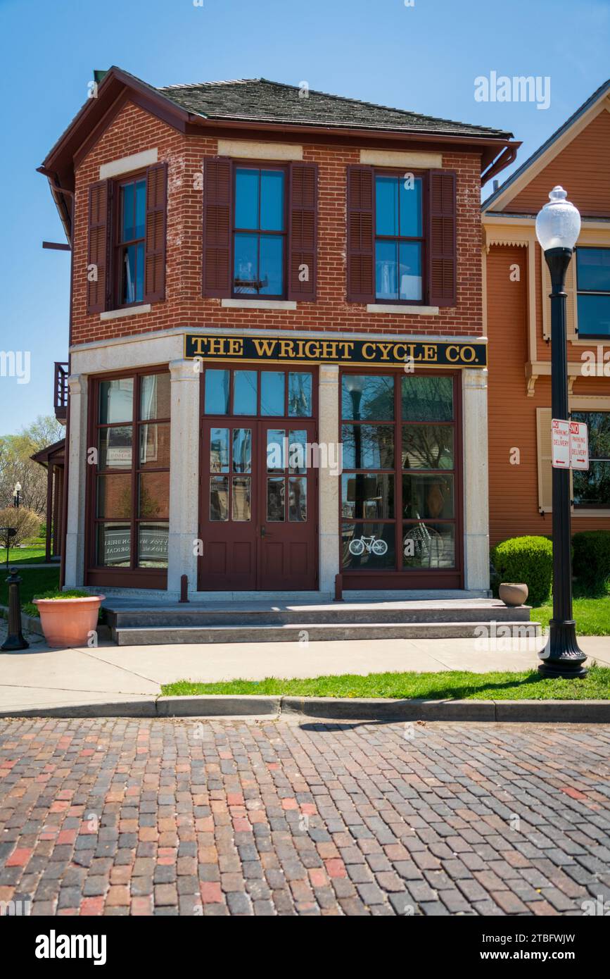 The Historic Bike Shop, The Wright Cycle Company Complex in Dayton Ohio Stock Photo - Alamy