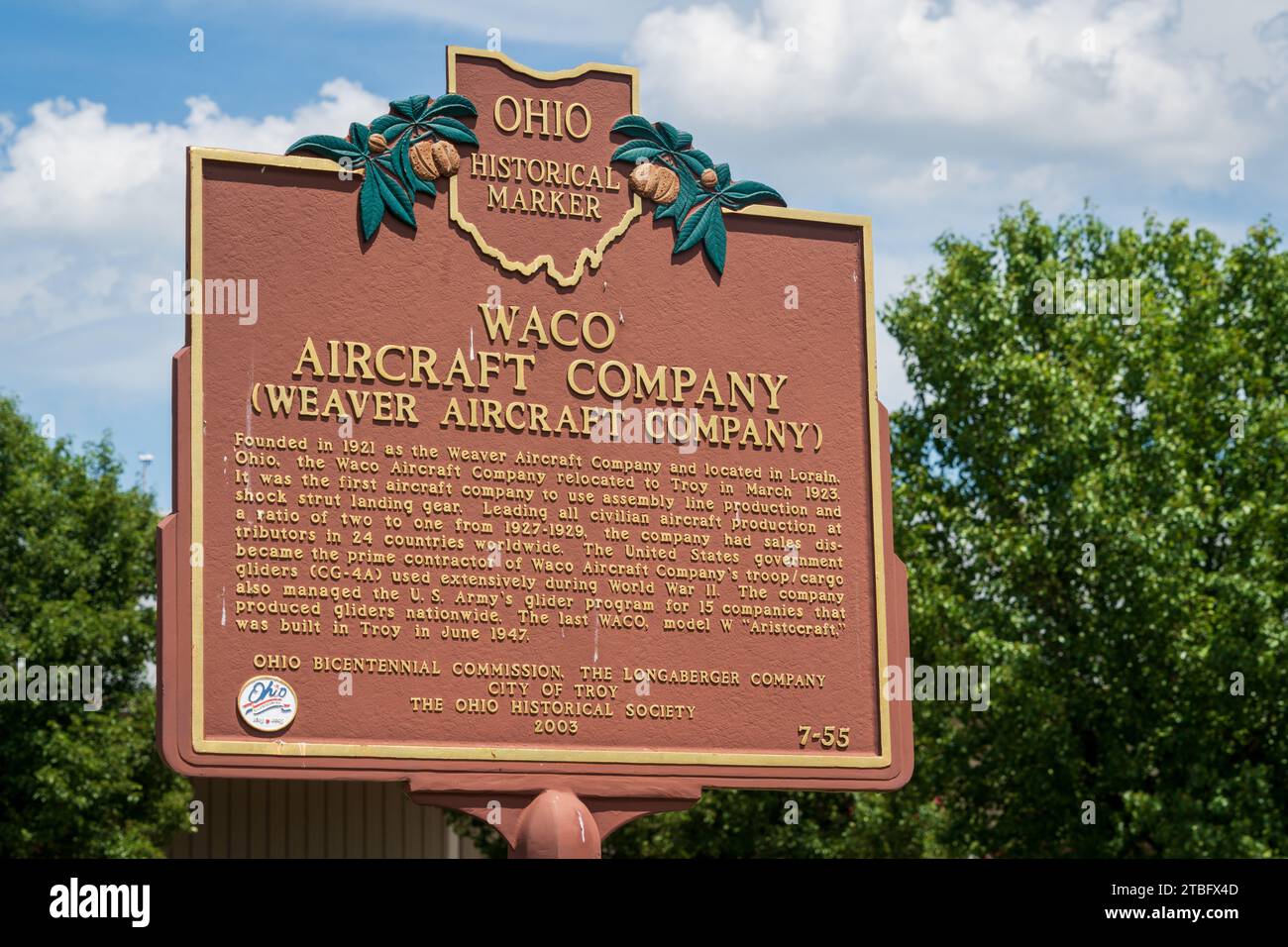 The Waco Aircraft Company, Aircraft manufacturer in Lorain Ohio Stock ...