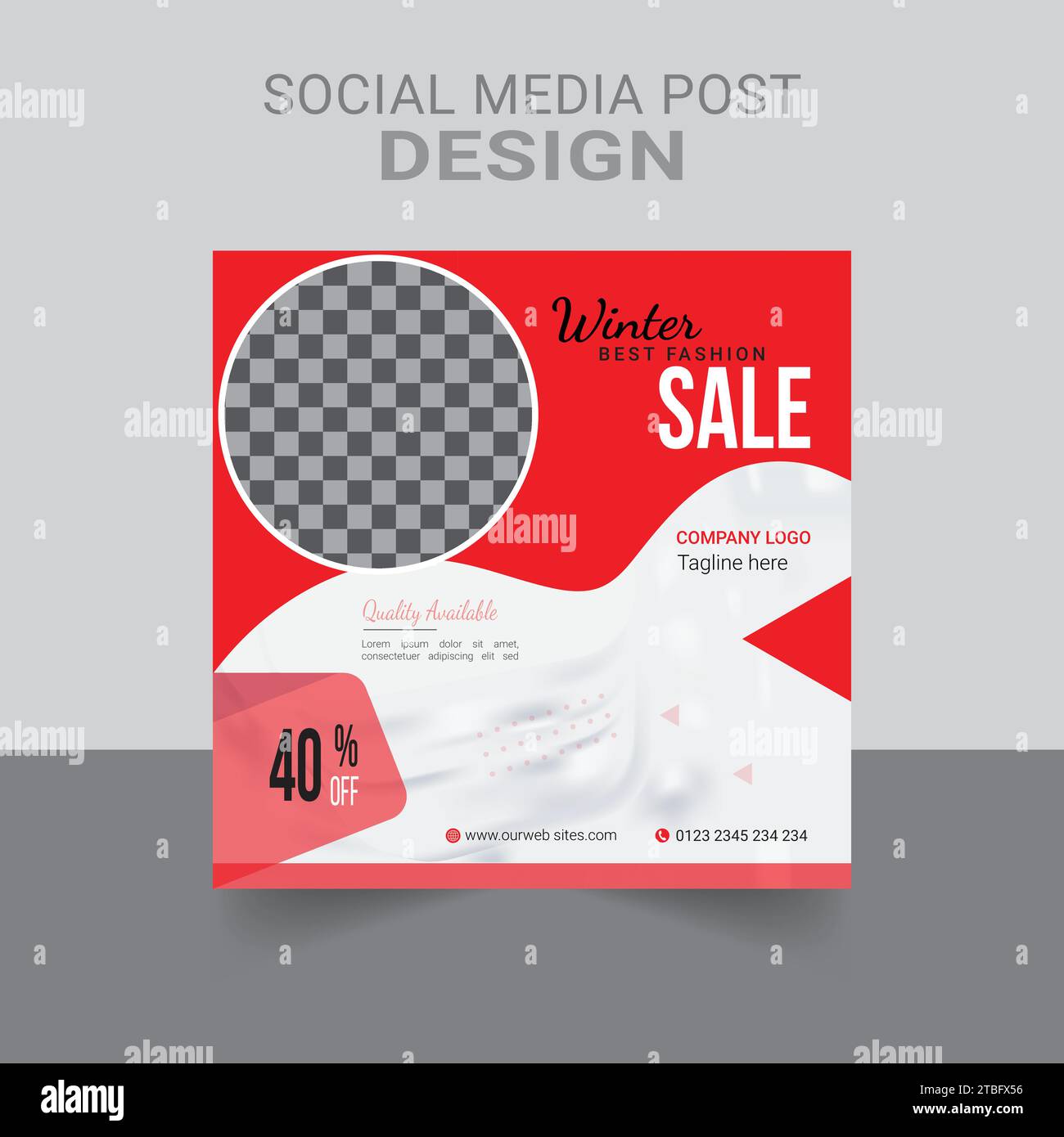 New editable minimal square Winter Sell banner template. Suitable for ...