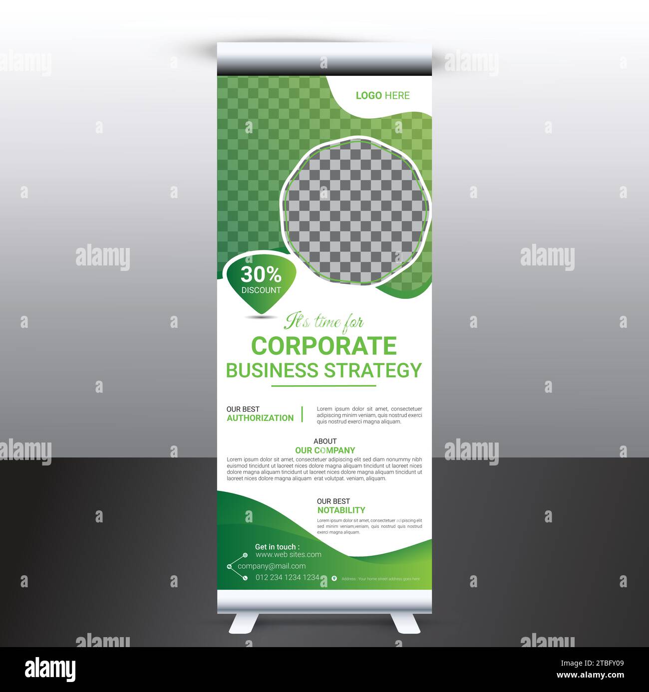Roll up banner stand template design, Ads banner layout, advertisement ...