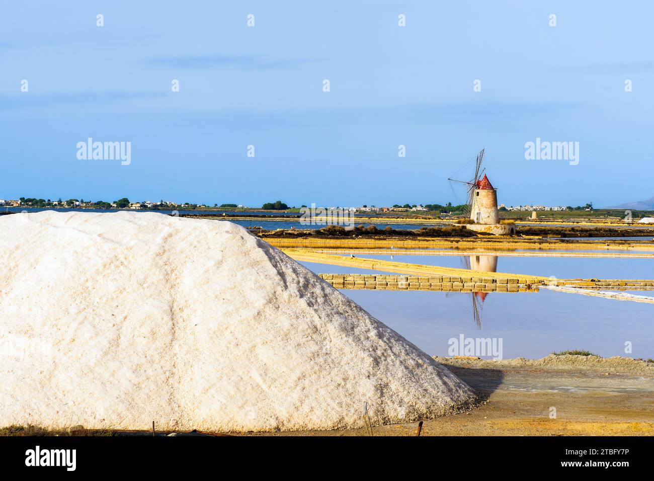 Salt marshes in the "Isole dello Stagnone di Marsala" nature reserve ...
