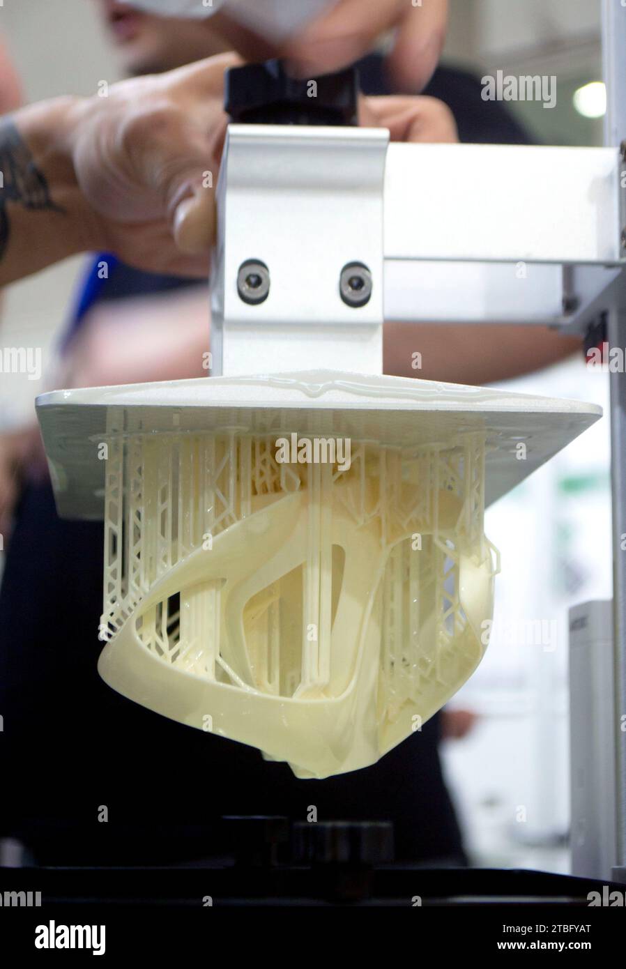 3D printer working process. 3D printing. Stereolithography ...