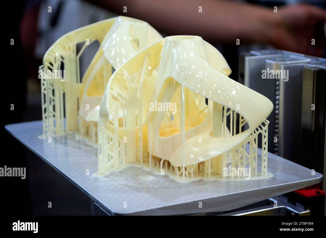 3D printer working process. 3D printing. Stereolithography ...