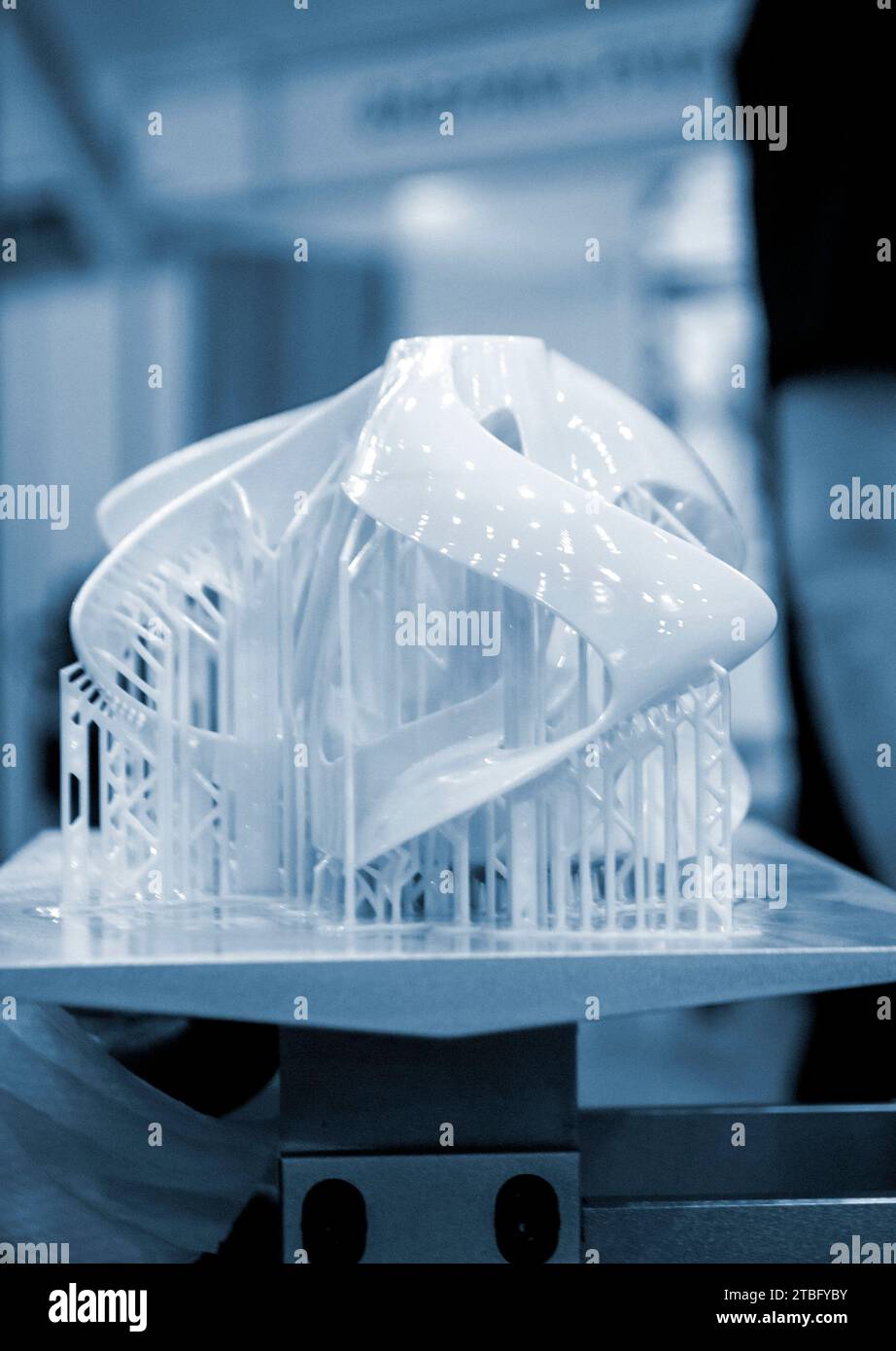 3D printer working process. 3D printing. Stereolithography ...