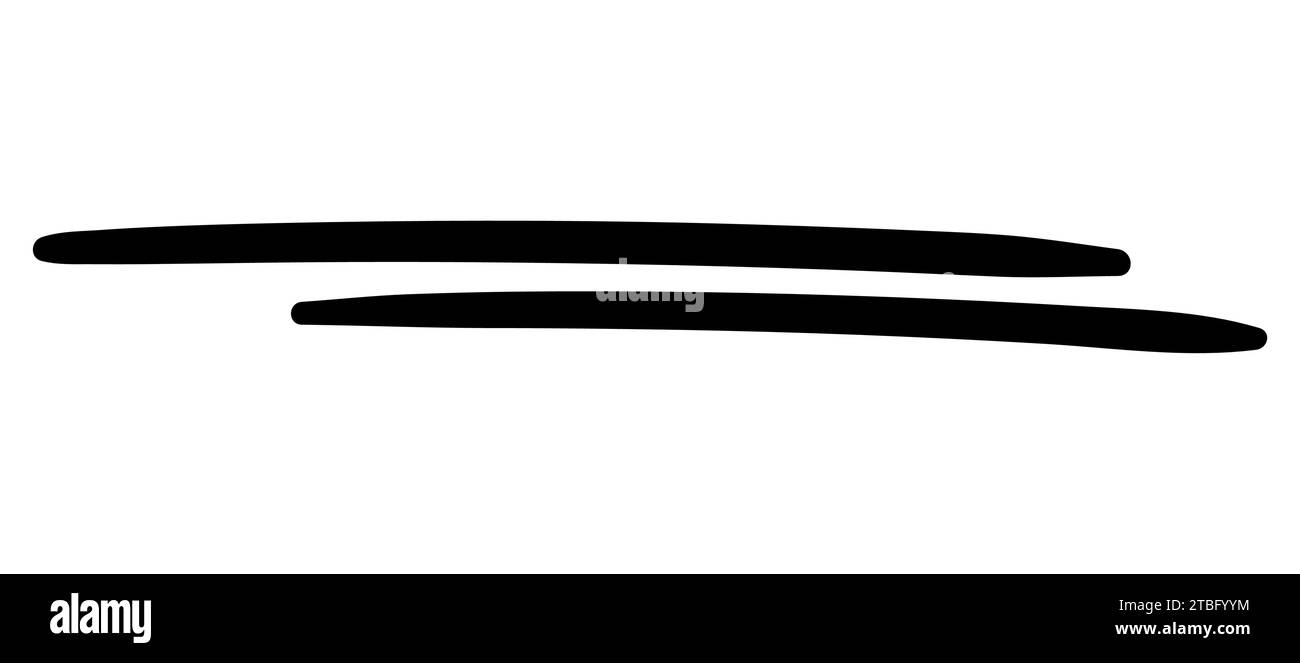 Swoosh and swoops underline typography tail shape. Brush drawn thick ...