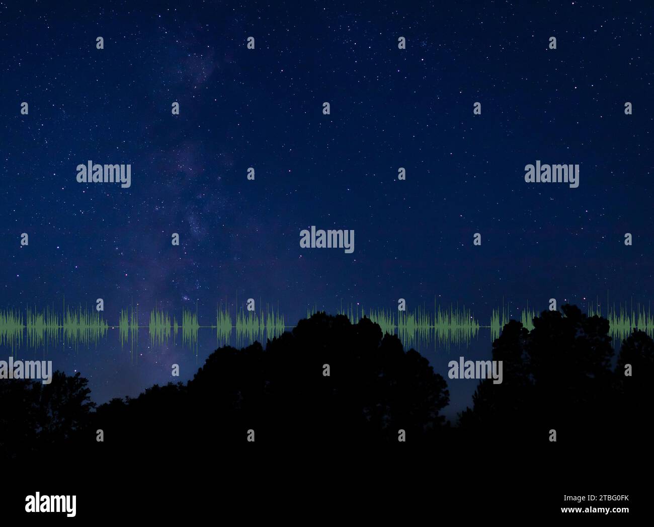 Transmission from outer space with Milky Way and stars behind Stock ...