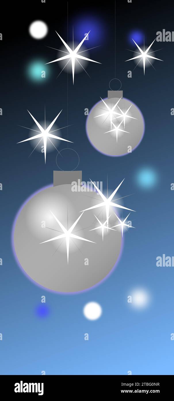 Christmas background with balls and stars and light points Stock Photo ...