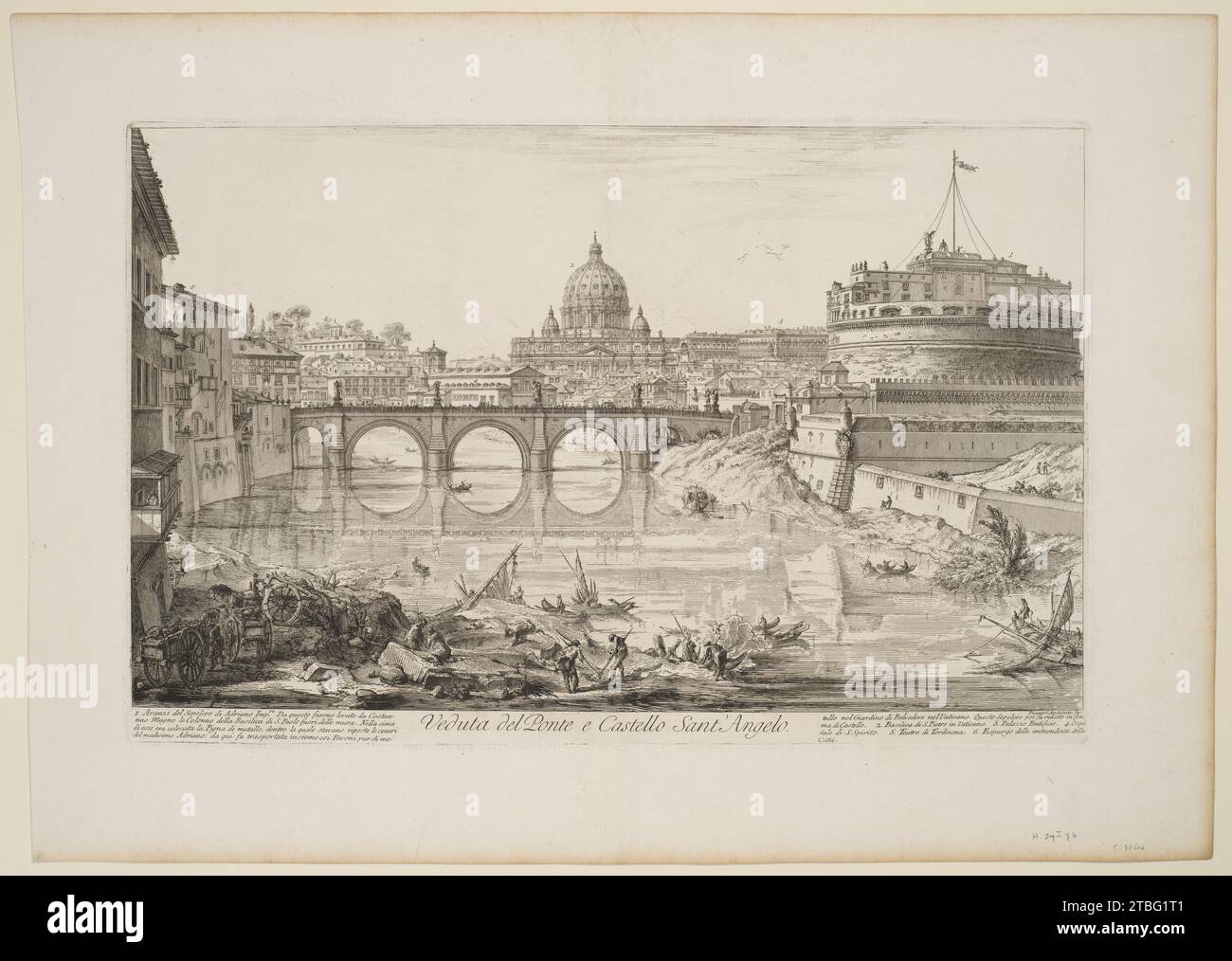 The Bridge and Castel S. Angelo (Veduta del Ponte e Castello Sant ...