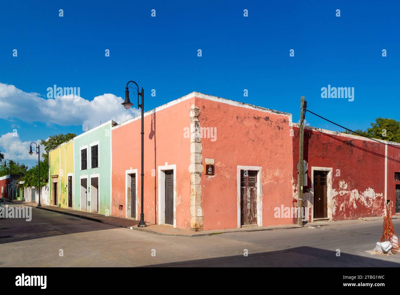 Valladolid, Yucatan, Mexico, Colorful colonial architecture in the ...