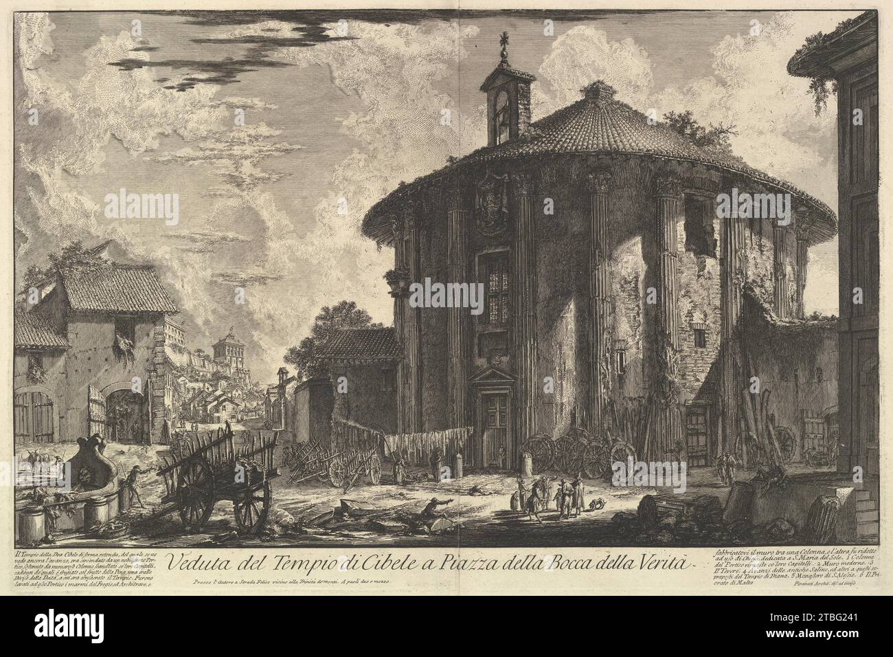 View of the Temple of Cybele in the Piazza of the Bocca della Verita ...