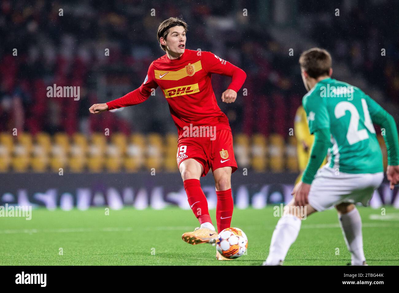Farum, Denmark. 06th Dec, 2023. Lucas Hey (19) of FC Nordsjaelland seen ...