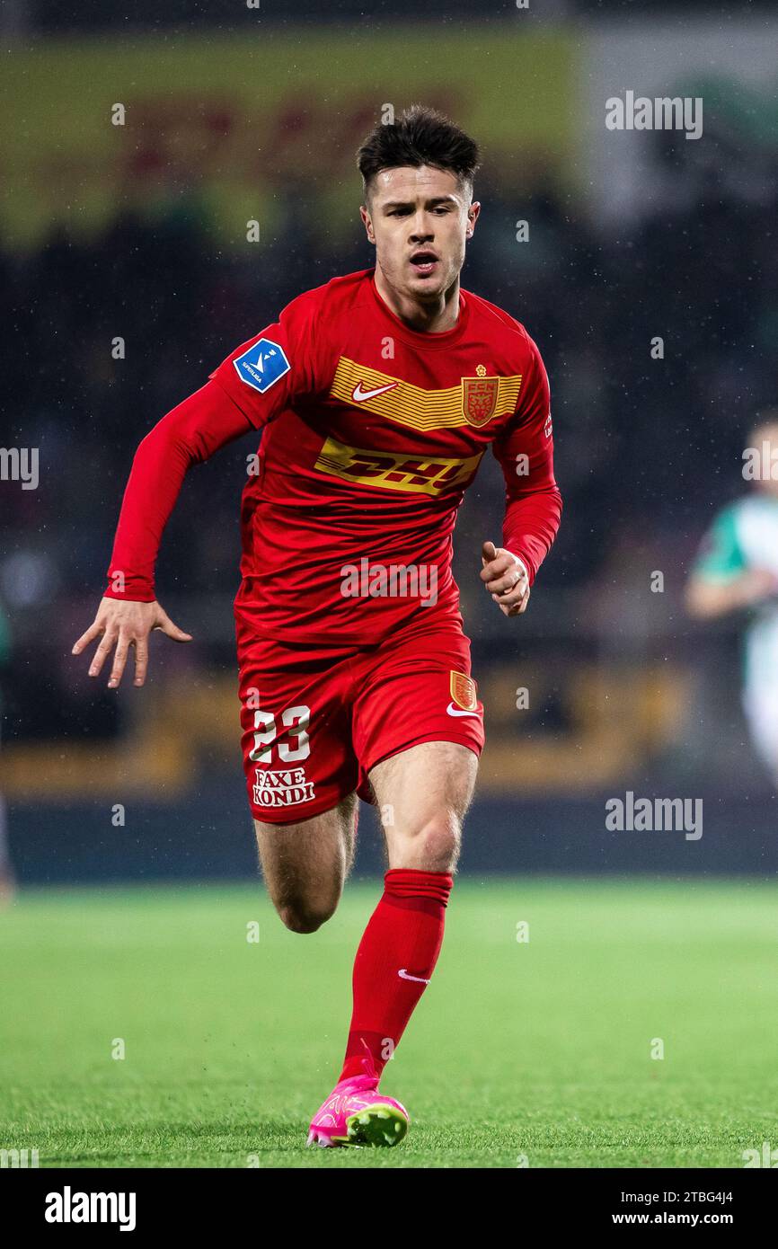 Farum, Denmark. 06th Dec, 2023. Oliver Villadsen (23) of FC ...