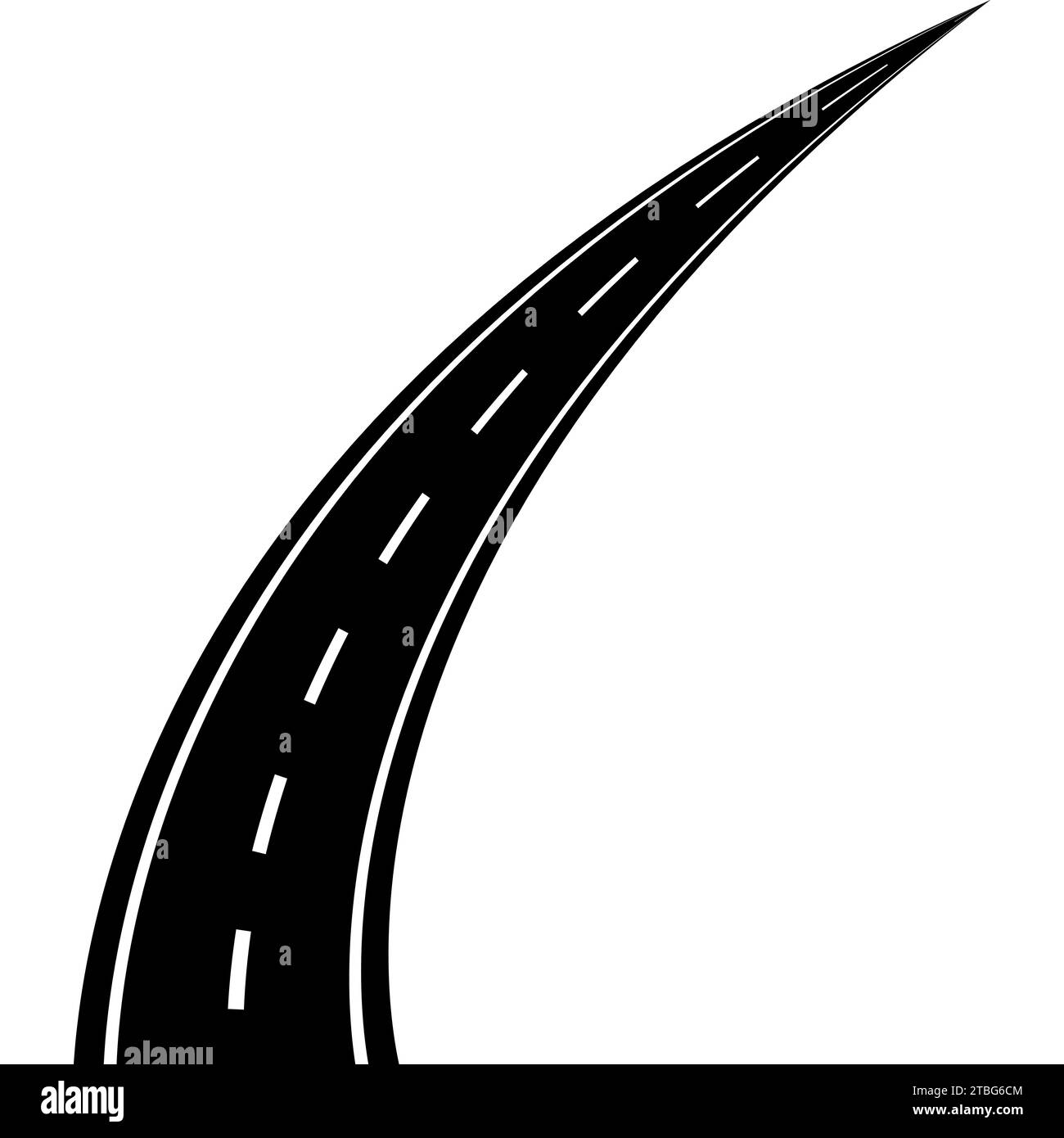 Highway road smooth turn perspective, path to future, smooth road Stock ...