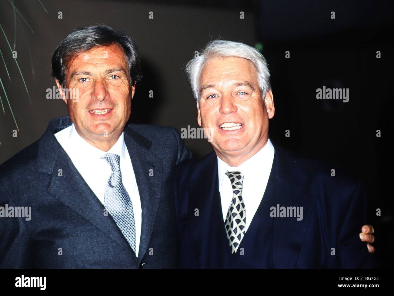 Mark Wössner, deutscher Manager (rechts), mit Romanis Montanari ...