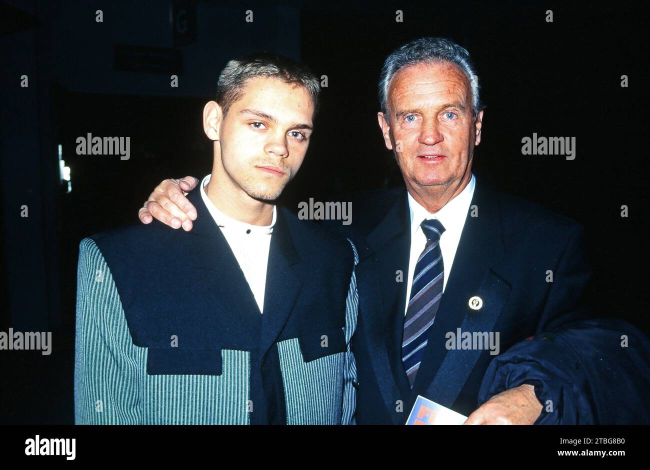 Michel Trabant, deutscher Boxer (rechts), mit Trainer Werner Papke ...