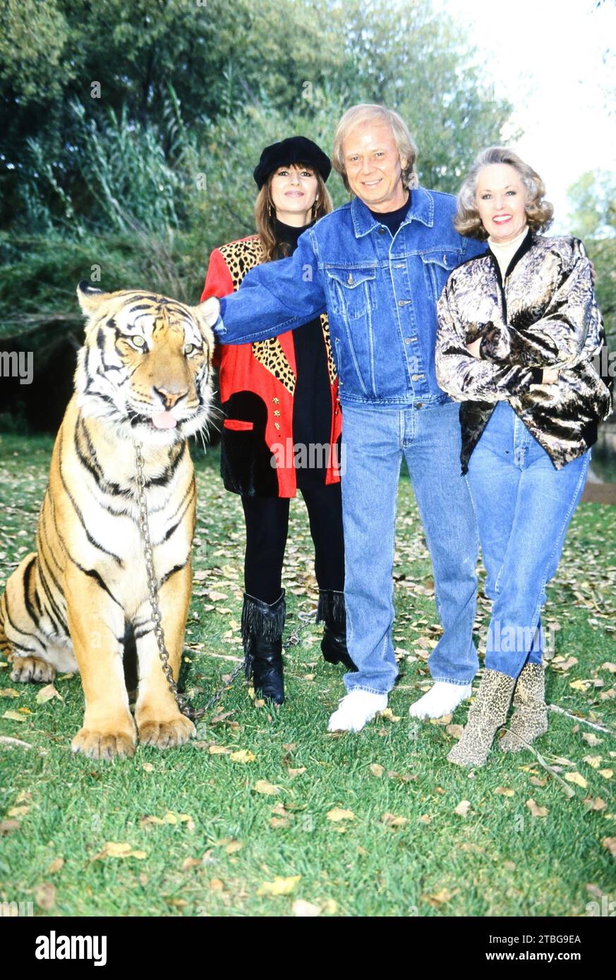 Wolfgang und Maria Petersen, in Brentwood/Los Angeles, mit Tiger ...