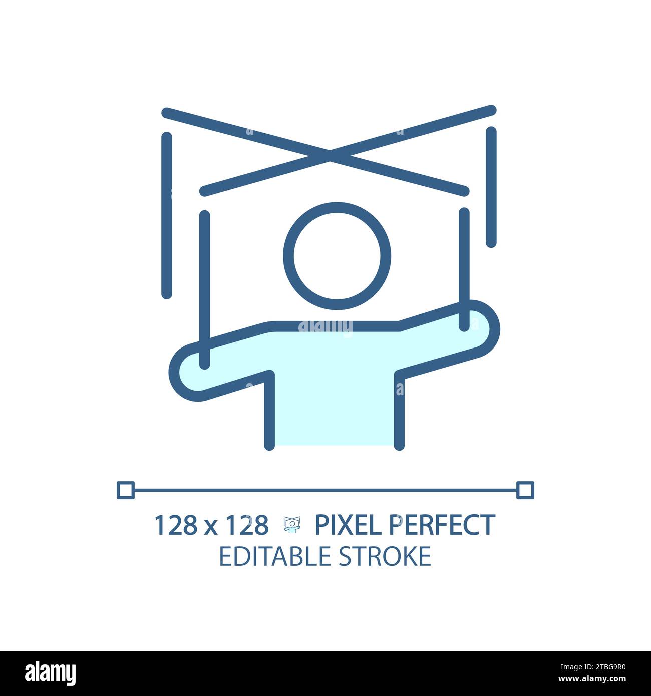 2D thin linear simple blue manipulation icon Stock Vector Image & Art ...