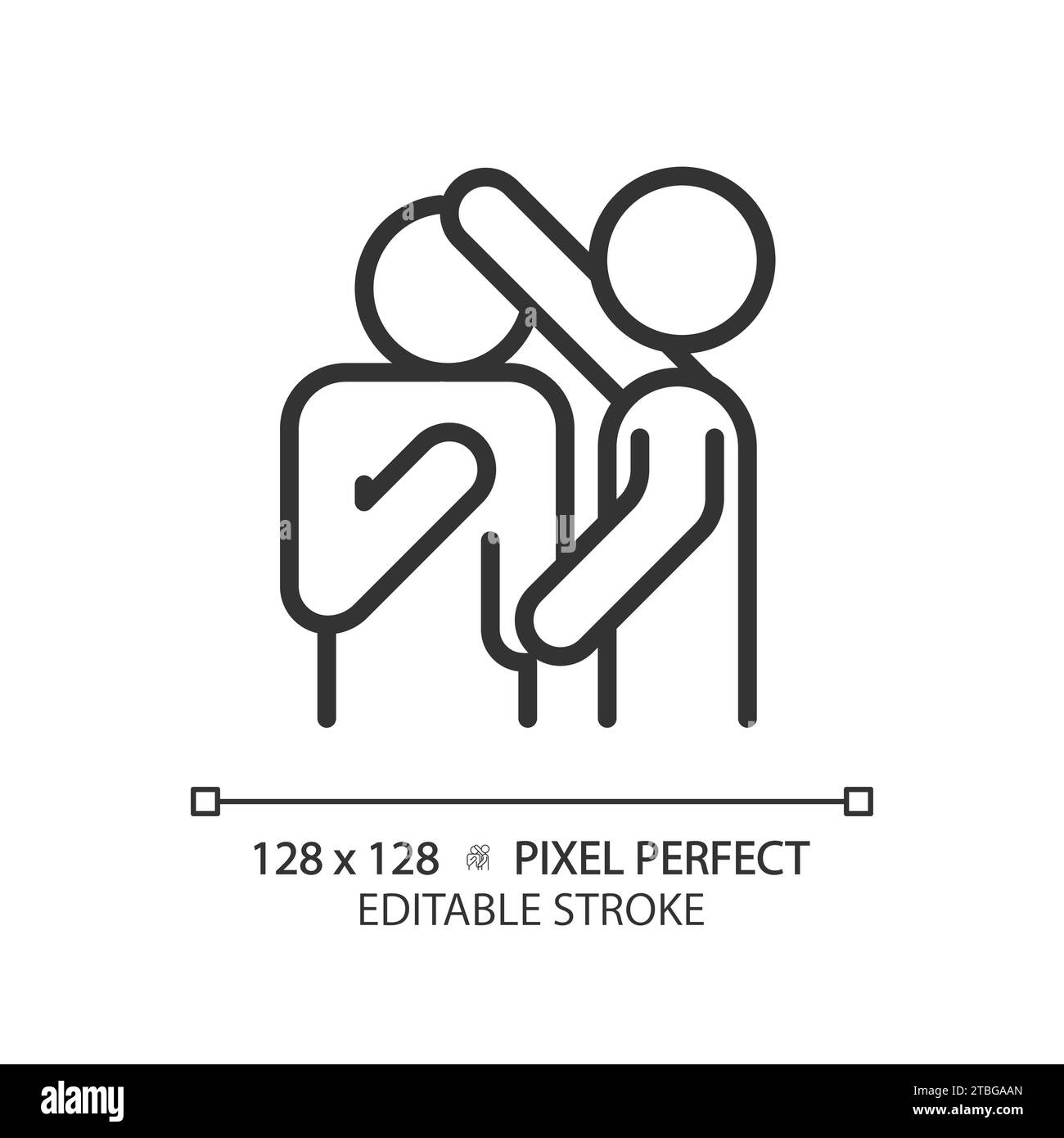 2D thin linear simple black empathy icon Stock Vector Image & Art - Alamy