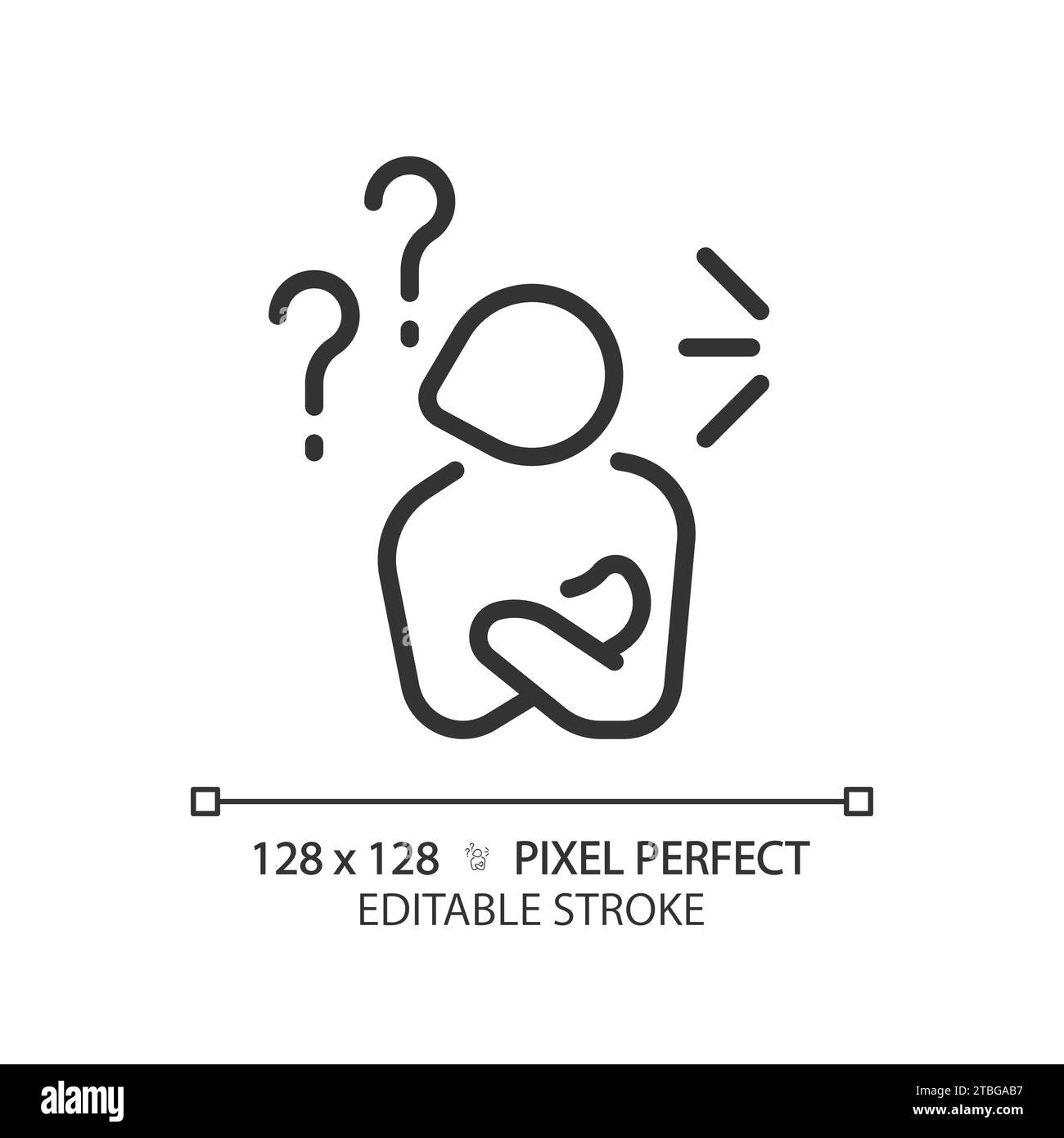 2D thin linear simple black ignoring icon Stock Vector Image & Art - Alamy