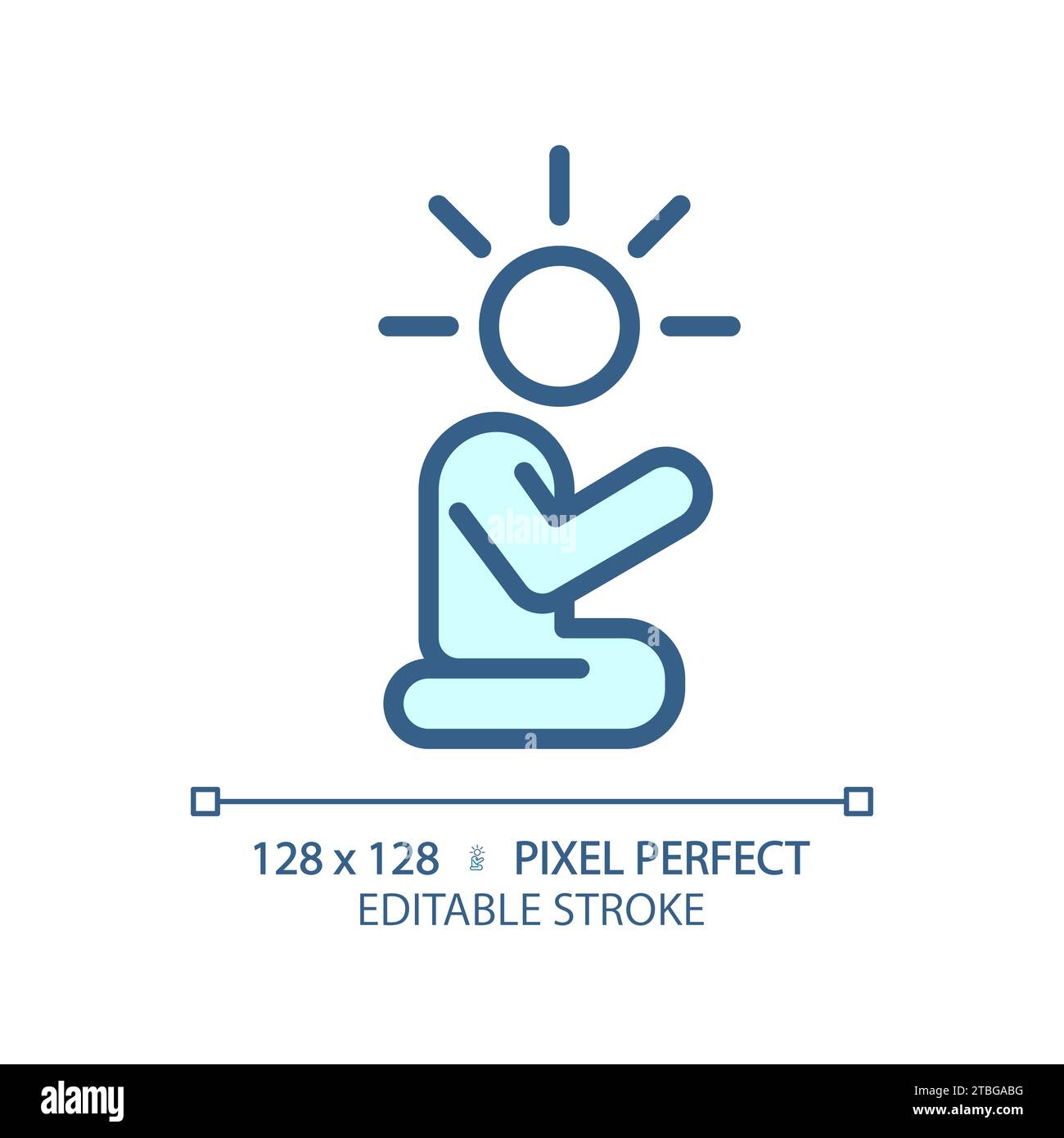 2D thin linear simple blue relief icon Stock Vector Image & Art - Alamy