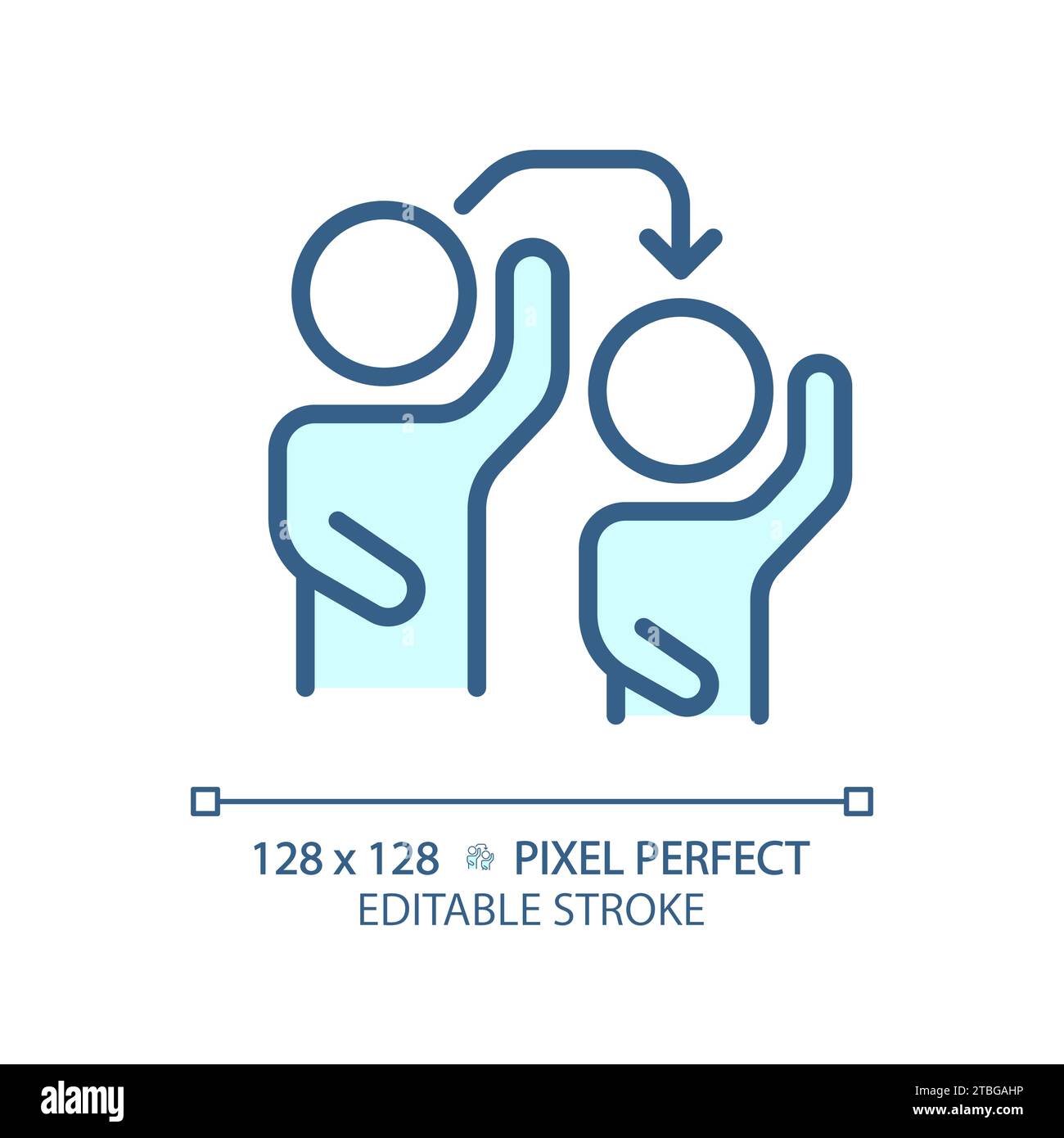 2D thin linear simple blue imitation icon Stock Vector Image & Art - Alamy