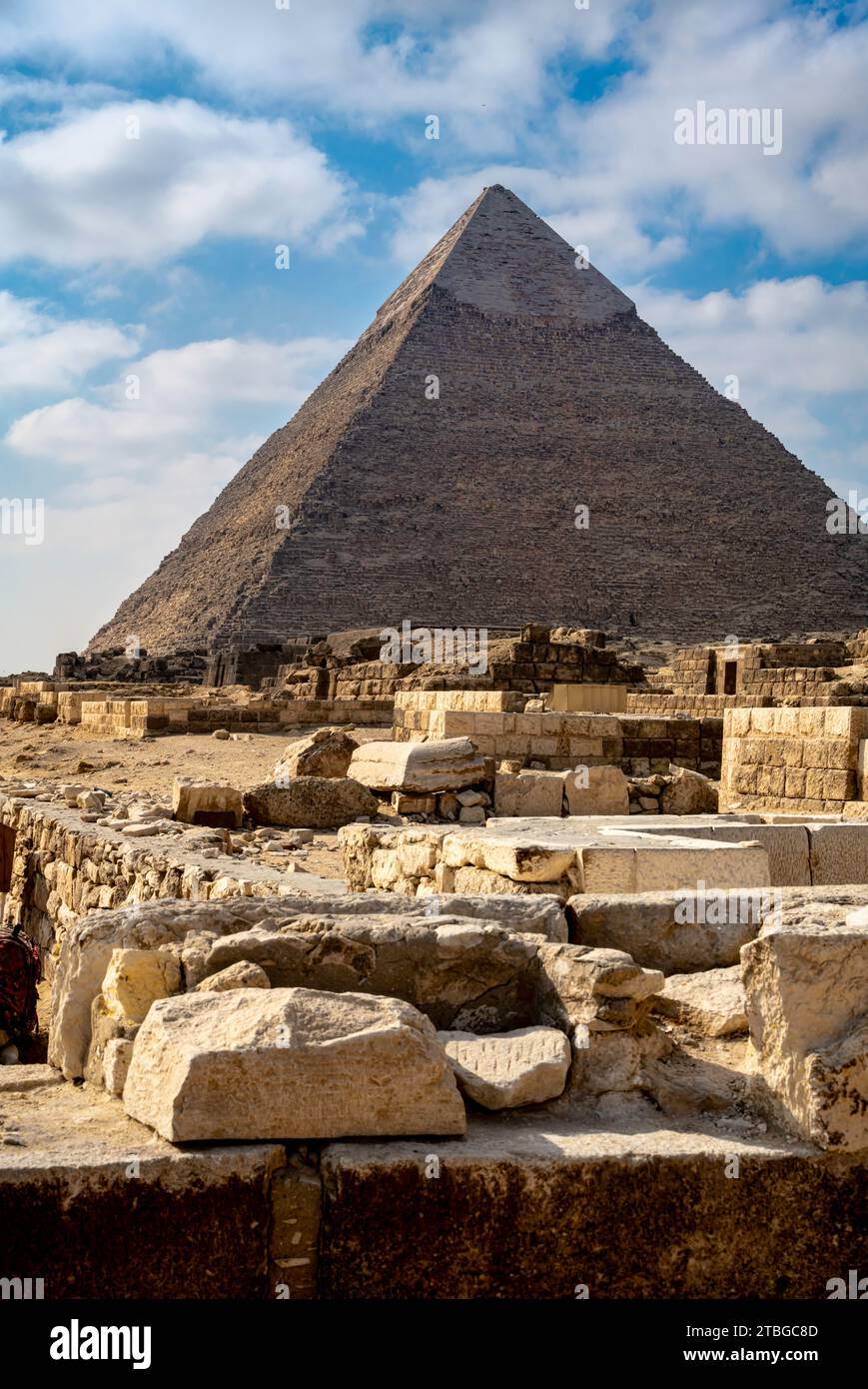 Pyramid of Khafre or of Chephren, Giza, Egypt Stock Photo - Alamy
