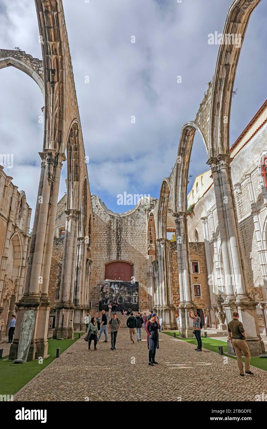 Portugal, Lisbon, Carmo Convent (Convento do Carmo), is the former ...