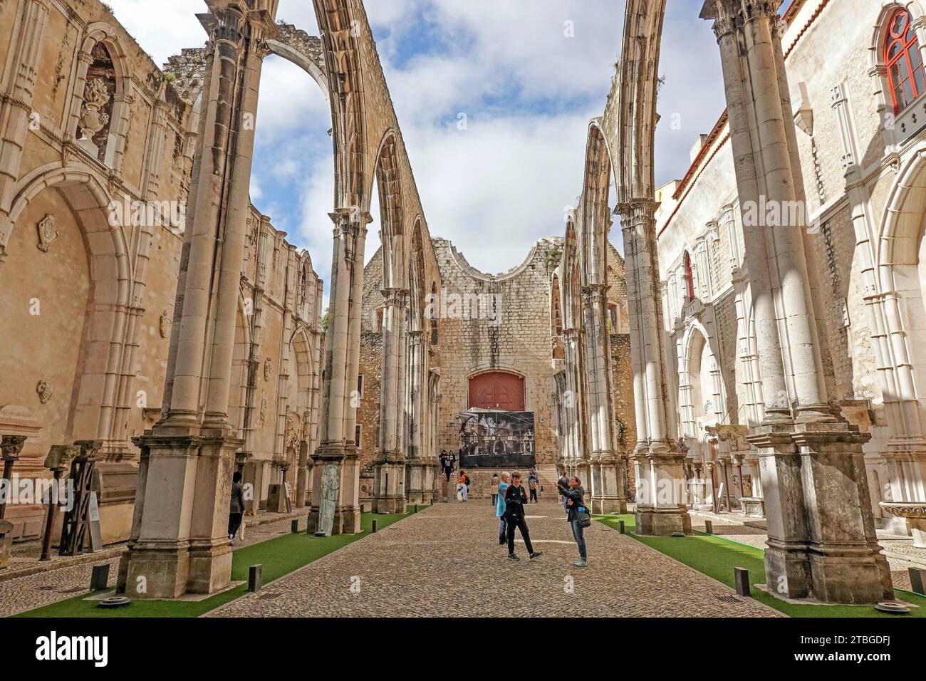 Portugal, Lisbon, Carmo Convent (Convento do Carmo), is the former ...