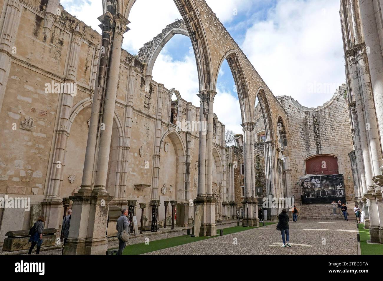 Portugal, Lisbon, Carmo Convent (Convento do Carmo), is the former ...
