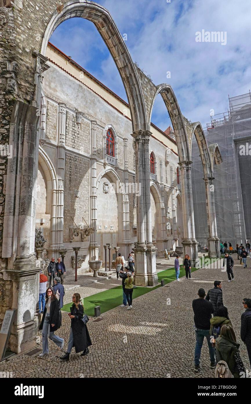 Portugal, Lisbon, Carmo Convent (Convento do Carmo), is the former ...