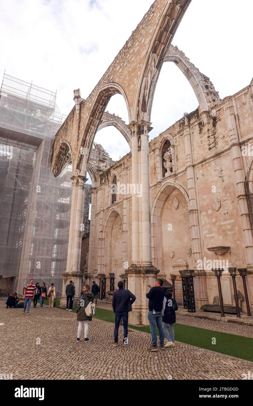 Portugal, Lisbon, Carmo Convent (Convento do Carmo), is the former ...