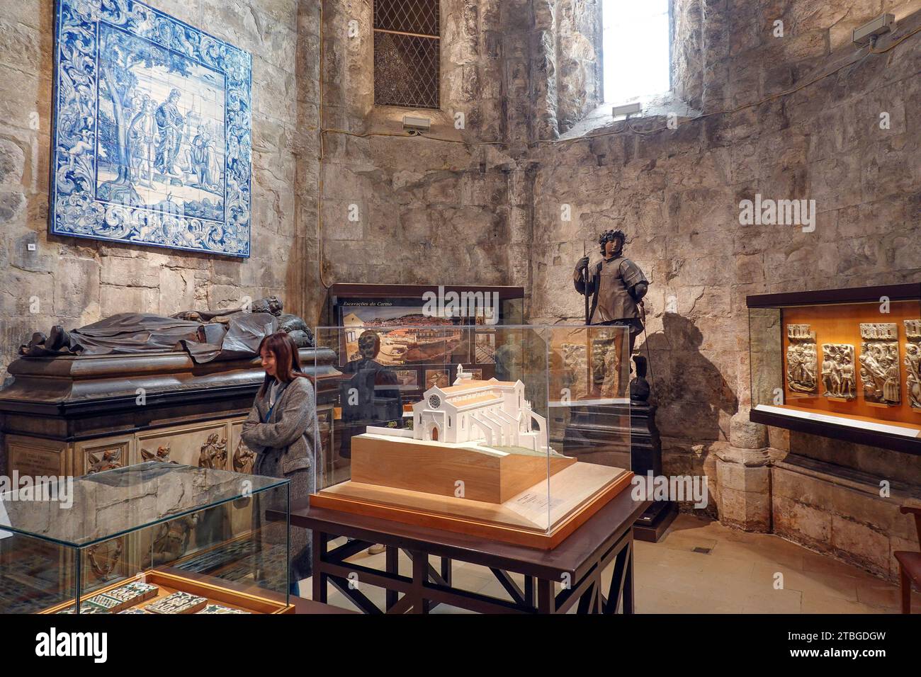 Portugal, Lisbon, Carmo Convent (Convento do Carmo), is the former ...
