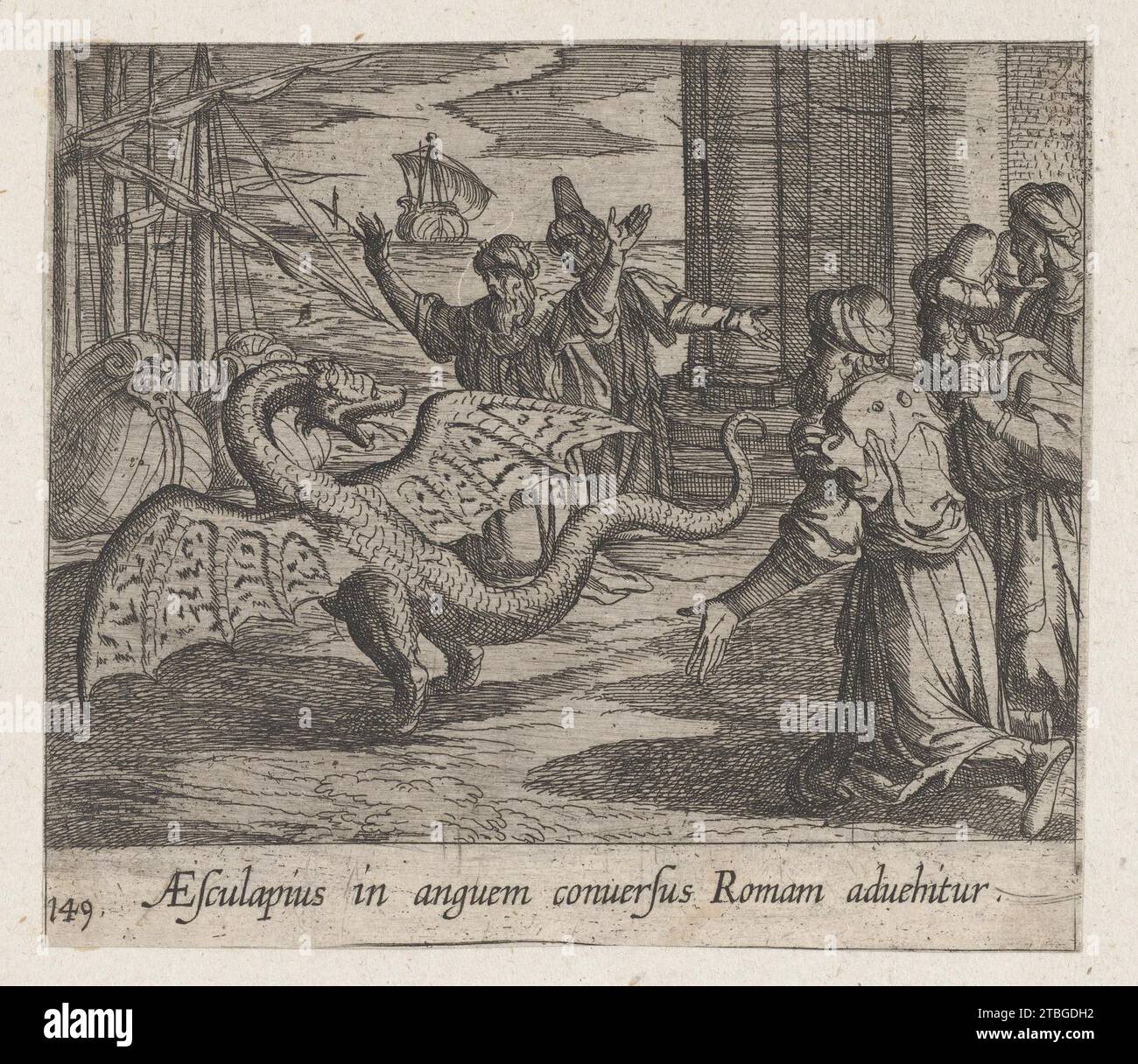 Plate 149: Aesculapius as a Serpent, Among the Romans (AEsculapius in ...