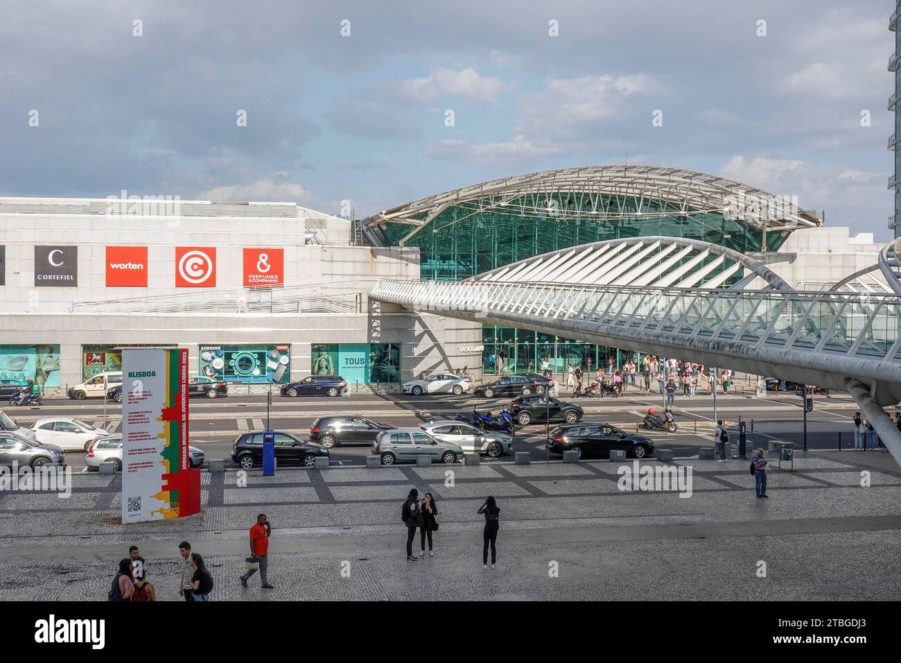 Portugal, Lisbon, Parque das Nacoes, Oriente railway station or Gare do ...