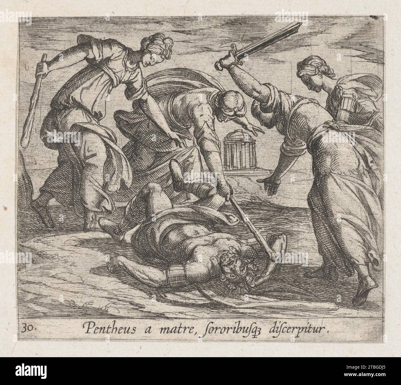 Plate 30: The Death of Pentheus (Pentheus a matre, sororibusq ...
