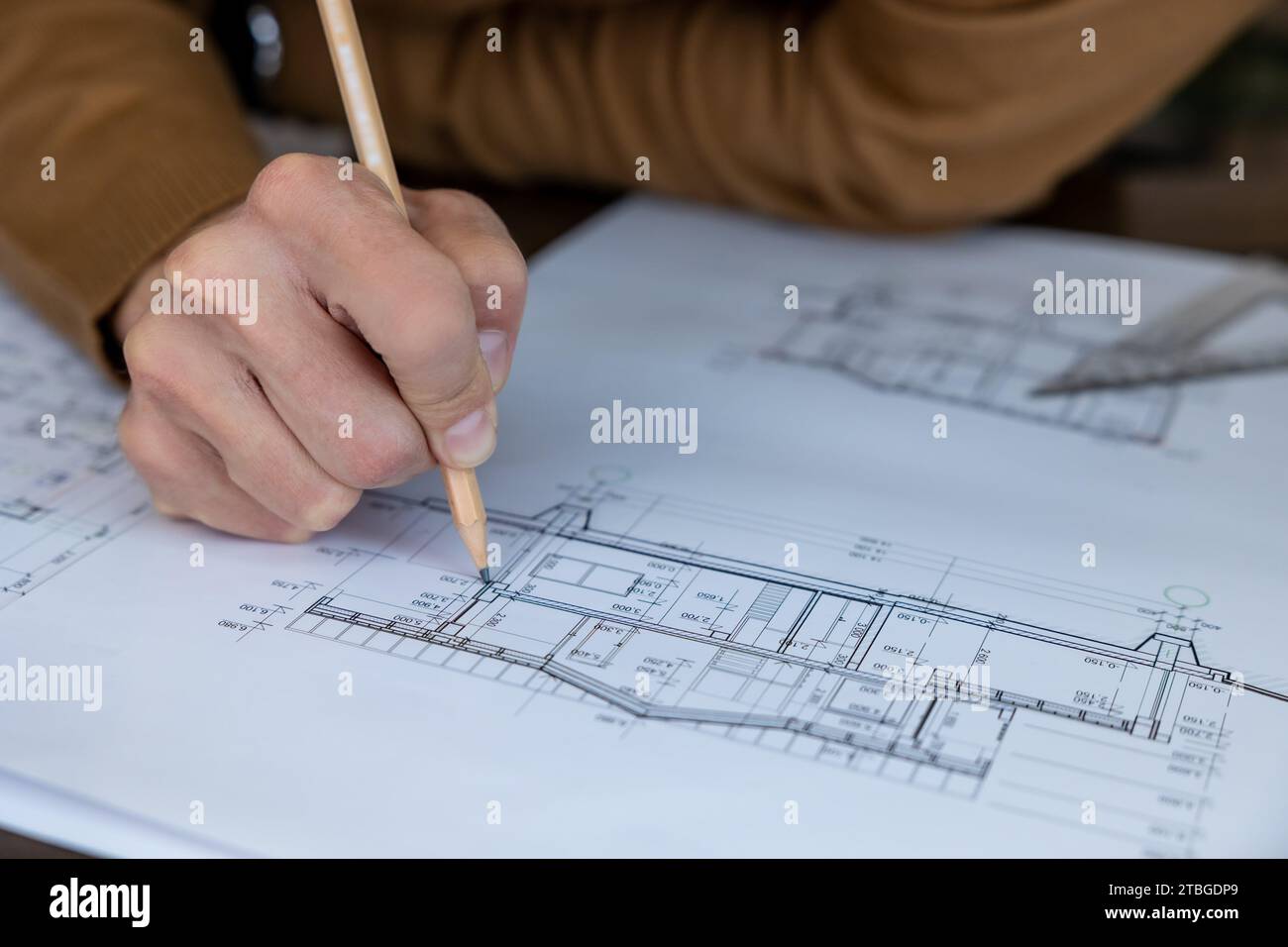 Architect house design drawing hi-res stock photography and images - Alamy