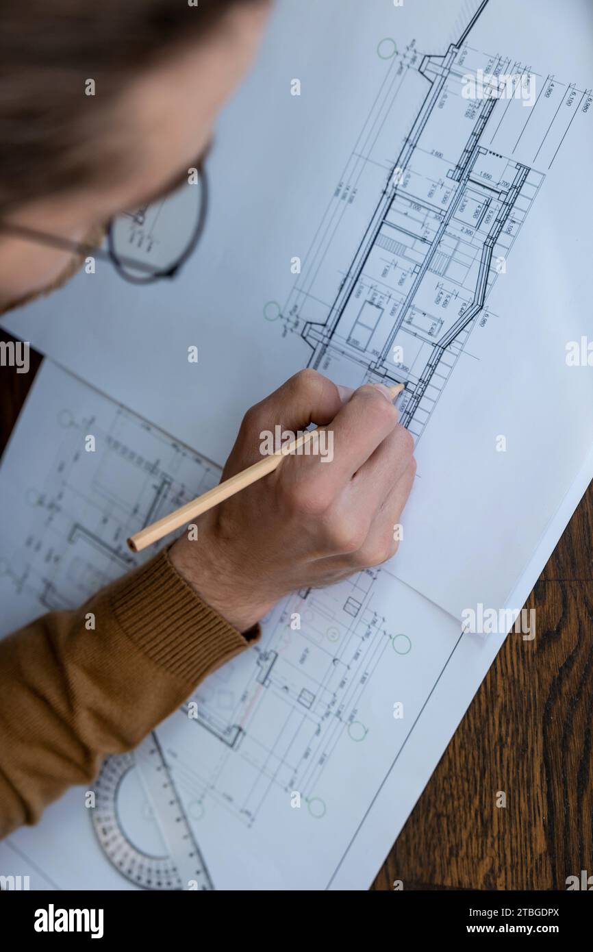 Blueprint building hi-res stock photography and images - Alamy