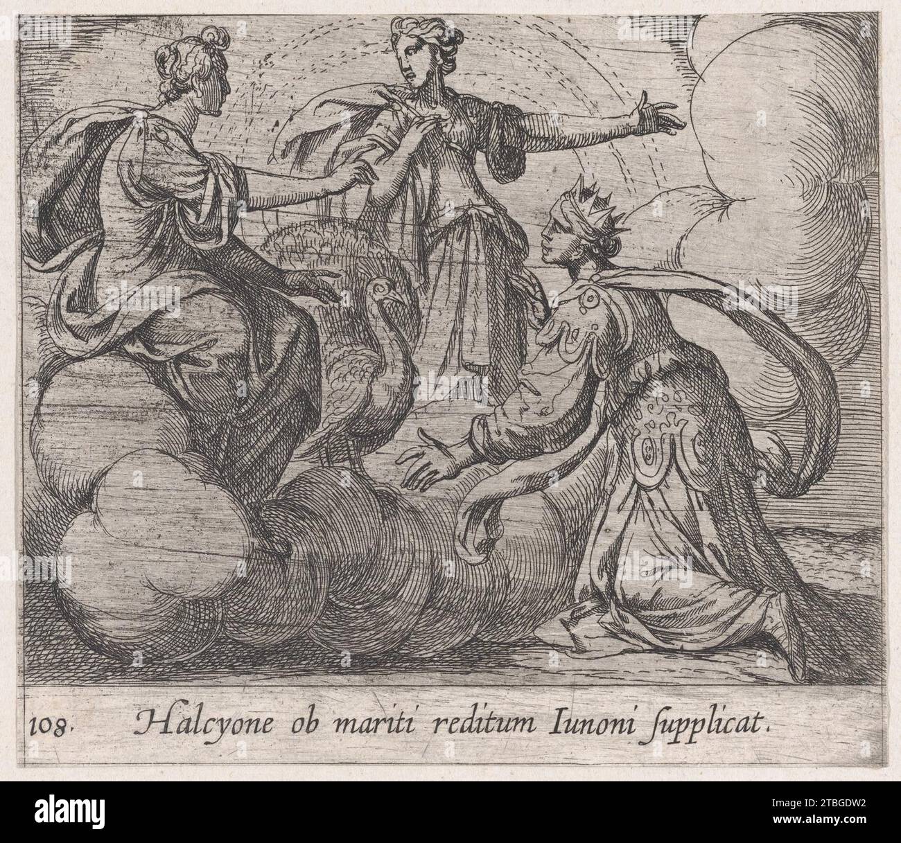 Plate 108: Alcyone Offering Prayers to Juno (Halcyone ob mariti reditum ...