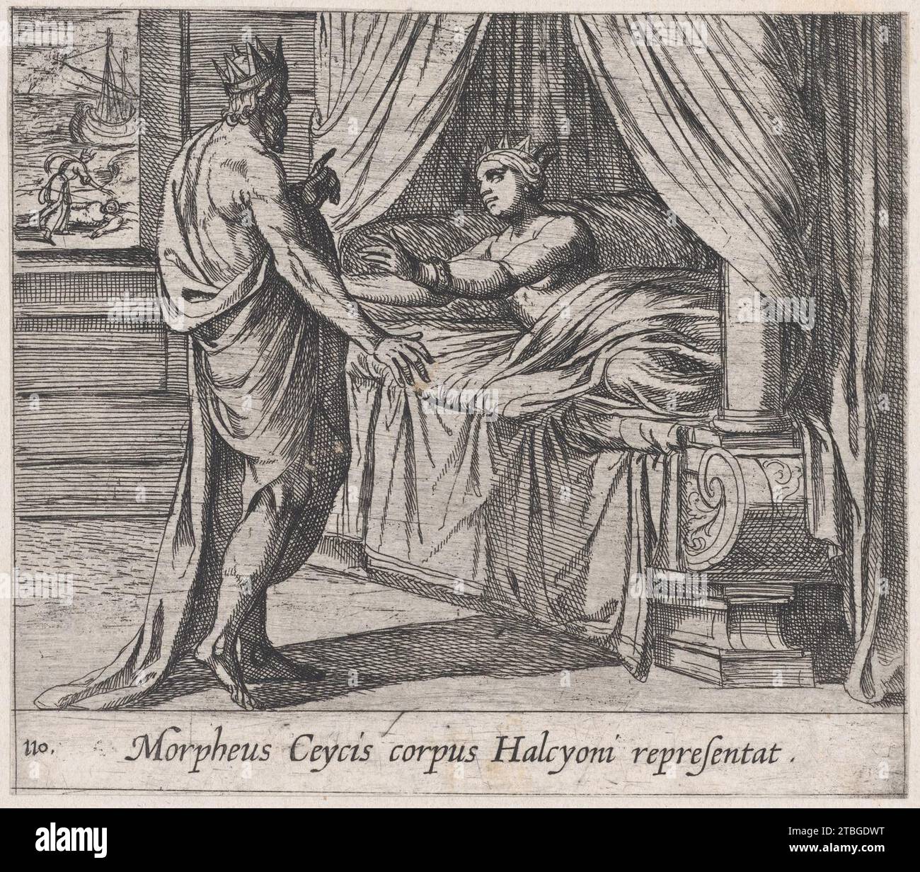 Plate 110: Morpheus, as Ceyx, Appearing to Alcyone (Morpheus Ceycis ...