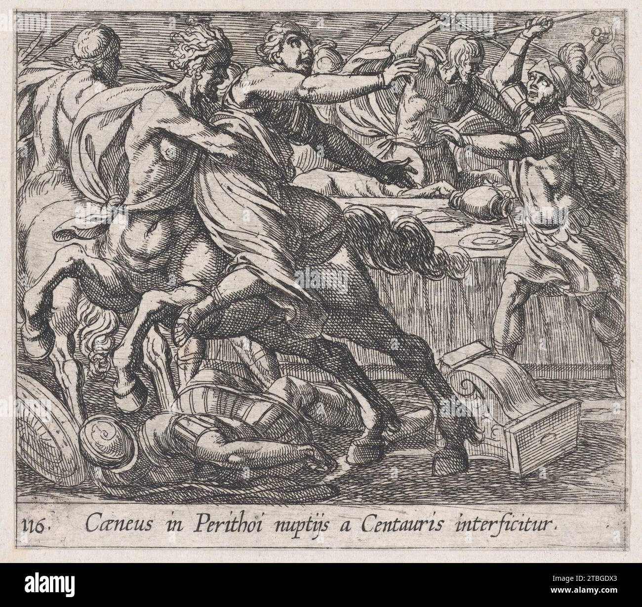 Plate 116: The Battle of the Lapithae and the Centaurs (Caeneus in ...