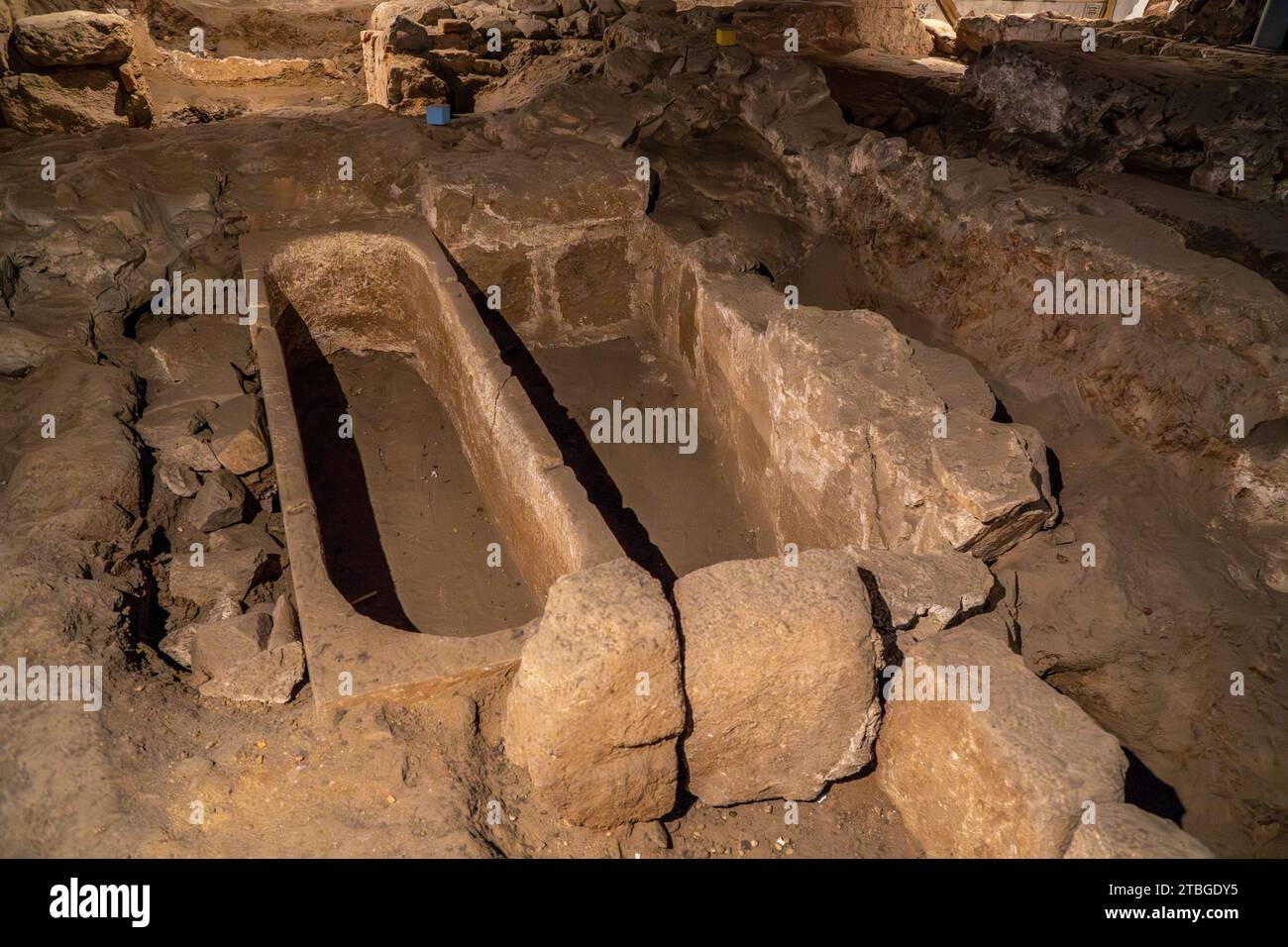 Roman tomb ruins of an ancient tomb in the early Christian crypt in the ...