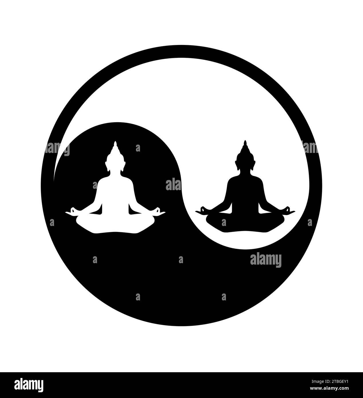 Yin Yang Ying Taoismuszeichenchinese Taijitu Runder
