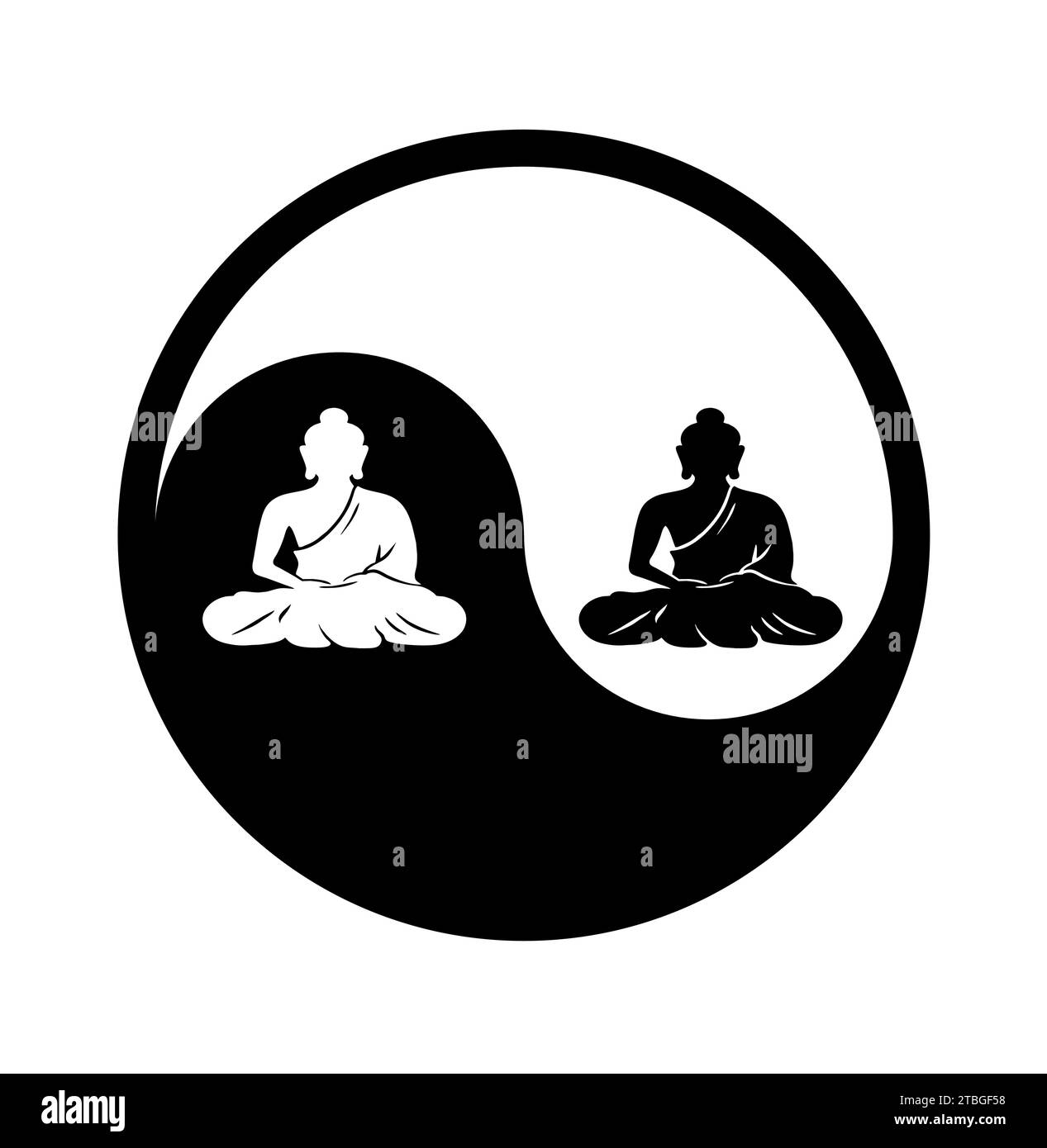 Yin Yang Ying Taoismuszeichenchinese Taijitu Runder